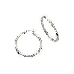 Firetti Damen Paar Creolen &raquo;Schmuck Geschenk Silber 925 Basic diamantiert&laquo; silber