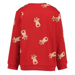 Blue Seven Jungen Sweatshirt, mit weihnachtlichem Alloverprint rot 104