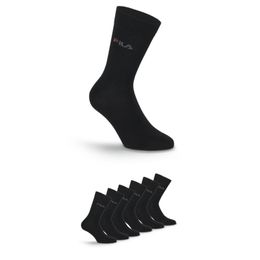 Fila Damen Socken &raquo;UNISEX LIFESTYLE PLAIN SOCKS&laquo; 6 Paar, 6 Stk. tlg. mit eingestrickem Logo schwarz 43-46