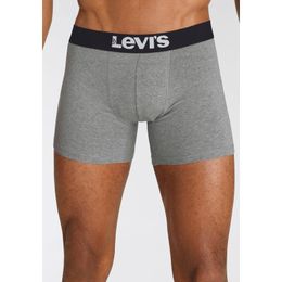 Levi's Levi's Herren Boxershorts &raquo;Men Solid Logo Boxer 4er Pack&laquo; Packung, 4er-Pack, mit breitem Logobund grau XXL (8)