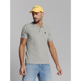 NO EXCESS Herren NO EXCESS Poloshirt &raquo; Poloshirt Polo Melange&laquo; grau 3XL