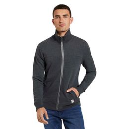 Tom Tailor Herren Tom Tailor Sweatjacke mit halsw&auml;rmendem Stehkragen grau L