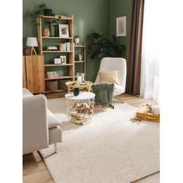 benuta Nest Waschbarer Kurzflor Teppich Enzo Cream 120x170 cm - Moderner Kurzflor-Teppich f&uuml;r Wohnzimmer