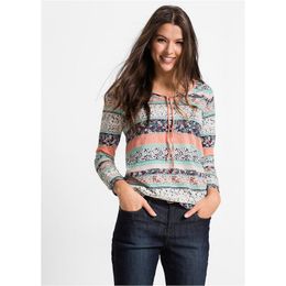 bonprix Damen bonprix Tunikashirt Langarm, mit Bindeband am Ausschnitt 40/42 (M)