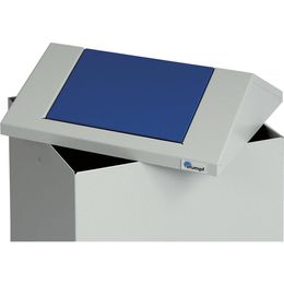Putzwollkasten, Volumen 45 l, lichtgrau/enzianblau kaiserkraft
