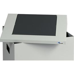 Putzwollkasten, Volumen 45 l, lichtgrau/anthrazitgrau kaiserkraft