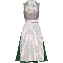 Almsach Leinendirndl Kaltgrau/Gr&uuml;n (Gr&ouml;&szlig;e: 36)