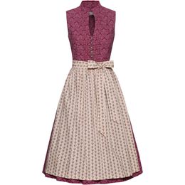Almsach Midi-Dirndl Dunkelrot/Ecru (Gr&ouml;&szlig;e: 34)