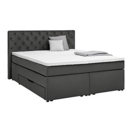 Boxspringbett Chester Graphitfarben ca. 180x200cm