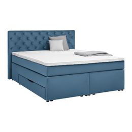 Boxspringbett Chester Blau ca. 180x200cm