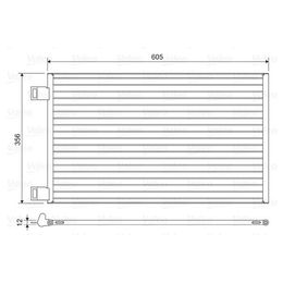 Valeo Kondensator, Klimaanlage 822553 f&uuml;r RENAULT MERCEDES-BENZ 8660003624 8200455795 4155000054