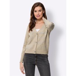 Heine Damen Strickjacke, Braun, Gr. 50, Strickjacken, Material: Viskose