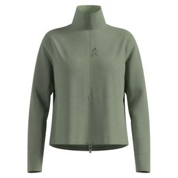 Odlo Grid Fleece Mid Layer 1/2 Zip Bekleidung Damen gr&uuml;n