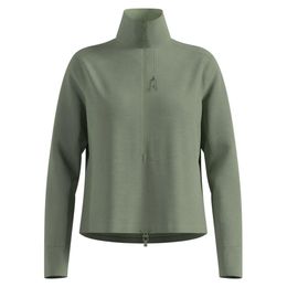 Odlo Grid Fleece Mid Layer 1/2 Zip Bekleidung Damen gr&uuml;n