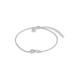 Tom Tailor Damen Armband Infinity Silber 925 - Stein Zirkonia wei&szlig;, silber, Infinity, Gr. ONESIZE