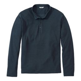 Piqu&eacute;-Langarm-Polo, 48 - Navy, aus Modal