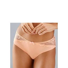 Lascana Tanga 'Vittoria' orange Gr. 44/46 f&uuml;r Damen. Mit Schleife, Spitze. K&ouml;rpernah