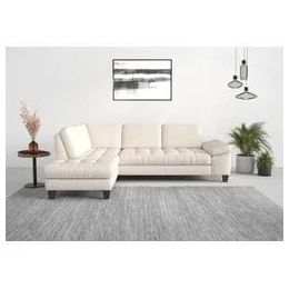 Sit & More Ecksofa SIT & MORE "Westham L-Form", beige (creme), B:261cm H:88cm T:179cm, 100% Polyester, Sofas, Ecksofa, mit Ottomane, mit oder ohne Bettfunktion, Bettkasten, Verstellung