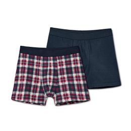 Tchibo - 2 Slipboxer - Herren - Gr. M/5 - dunkelblau/kariert