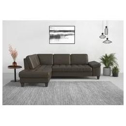 Sit & More Ecksofa SIT & MORE "Westham L-Form", grau (anthrazit), B:261cm H:88cm T:179cm, 100% Polyester, Sofas, Ecksofa, mit Ottomane, mit oder ohne Bettfunktion, Bettkasten, Verstellung