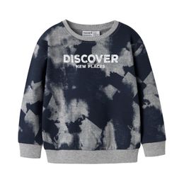Tchibo - Name IT Kinder-Sweatshirt in Batikoptik - Gr. 98 - grau