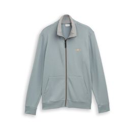 Tom Tailor Sweatjacke mit Stehkragen - Herren - Gr. XXL - grau
