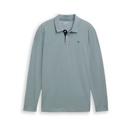 Tom Tailor Longsleeve Piqu&eacute; Poloshirt - Herren - Gr. M - grau