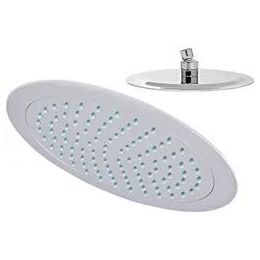 Kopfbrause ADOB "Amsterdam", grau (chromfarben), B:30cm H:0,3cm, Duschk&ouml;pfe, mit Anti-Kalk-Noppen