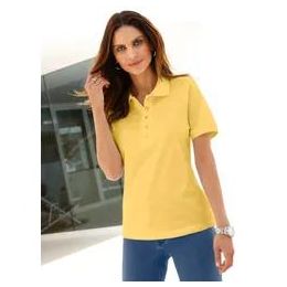 Poloshirt Casual Looks "Poloshirt", Damen, Gr. 46, gelb (maisgelb), 100% Baumwolle, unifarben, ohne Ausschnitt, Shirts, Topseller