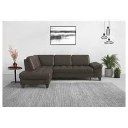 Sit & More Ecksofa SIT & MORE "Westham L-Form", grau (anthrazit), B:261cm H:88cm T:179cm, 100% Polyester, Sofas, Ecksofa, mit Ottomane, mit oder ohne Bettfunktion, Bettkasten, Verstellung