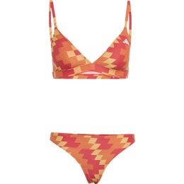 Adidas FB AOP TRI BK S Bikini Set Damen - Gr&ouml;&szlig;e 36 - rot