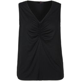 Emilia Lay - Top mit V-Ausschnitt, schwarz, Gr. 50 / XL