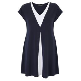 Doris Streich - Long-Shirt mit 1/4-Arm, blau, Gr. 40 / M