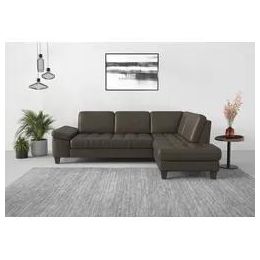 Sit & More Ecksofa SIT & MORE "Westham L-Form", grau (anthrazit), B:261cm H:88cm T:179cm, 100% Polyester, Sofas, Ecksofa, mit Ottomane, mit oder ohne Bettfunktion, Bettkasten, Verstellung