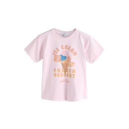 next T-Shirt Damen Gr&ouml;&szlig;e M blau / hellbraun / pastellpink