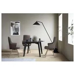 Polsterstuhl stressless "Laurel", braun (braun batick, walnuss), B:58cm H:105cm T:60cm, Leder BATICK: BATICK ist ein leicht korrigiertes, durchgef&auml;rbtes und genarbtes M&ouml;belleder, bei dem die meisten Unebenheiten und Spuren in der Regel entfernt wurden., St&uuml;hle, Polsterstuhl, High Back mit Armlehne, Gr&ouml;&szlig;e L, schr&auml;ggestellte Beine in Walnuss