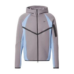 Nike Sportswear Zip-Up Hoodie 'TECH FLC PRO' male size L Sky blue / Grey / Black