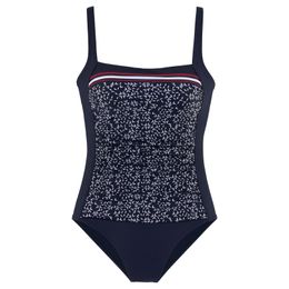 Lascana Damen Badeanzug, marine-bedruckt, Gr&ouml;&szlig;e 36B