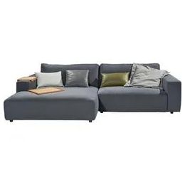 Ecksofa Musterring "LUCIA L-Form", grau (anthrazit), B:296cm H:81cm T:190cm, Flachgewebe VALMONT (60% Baumwolle/40% Leinen);Leder PURO, pigmentiertes Leder;Microfaser CRONA (100% Polyester);Flachgewebe FLORIS (100% Polyester);Leder BAX, pigmentiertes Leder, Sofas, Ecksofa