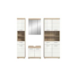 M&ouml;bel Kraft Badkombination wei&szlig; Ma&szlig;e (cm): B: 186 H: 191 &raquo; M&ouml;bel Kraft