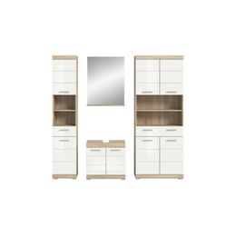 M&ouml;bel Kraft Badkombination wei&szlig; Ma&szlig;e (cm): B: 186 H: 191 &raquo; M&ouml;bel Kraft