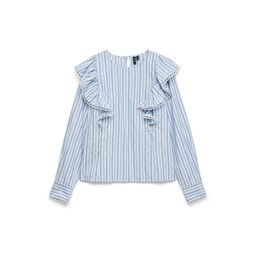 V&eacute;ro Moda Vero Moda Bluse 'VMFANNI' Damen Gr&ouml;&szlig;e M hellblau / dunkelblau / wei&szlig;