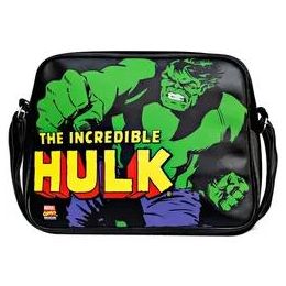Schultertasche logoshirt "Hulk", Damen, Gr. B/H/T: 37cm x 28cm, schwarz, Lederimitat, bedruckt, Taschen Schultertasche, mit tollem Print