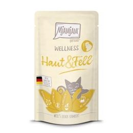 MjAMjAM Nassfutter Katze Adult, Wellness Haut & Fell 12x125 g Huhn