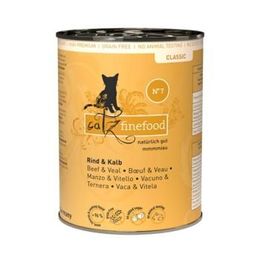 Catz Finefood Nassfutter Katze Classic Adult Rind und Kalb 12x400 g