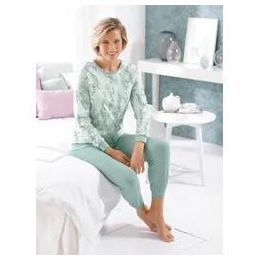 w&auml;schepur Schlafanzug W&Auml;SCHEPUR, Damen, Gr. 44/46, gr&uuml;n (kalkmint), 100% Baumwolle, Homewear-Sets Schlafanzug