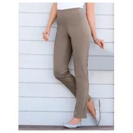 Dehnbund-Hose Stehmann, Damen, Gr. 54, Normalgr&ouml;&szlig;en, grau (taupe), 72% Viskose, 25% Polyamid, 3% Elasthan, unifarben, lang, Hosen, Topseller