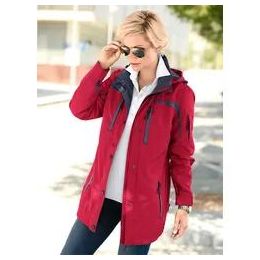 Funktionsjacke Casual Looks, Damen, Gr. 54, rot, 100% Polyester, unifarben, Jacken Funktionsjacke
