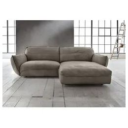 Ecksofa BETYPE "Be Type Be Chilled, Mega Sofa, Bezug: hochwertiges Anilinleder, L-Form", grau (steel), B:280cm H:85cm T:180cm, AnilinLEDER Pallino gewachst (echtes Rindsleder) Das von s&uuml;damerikanischen Rindern stammende Anilinleder wird in F&auml;ssern gef&auml;rbt. Nat&uuml;rliche Merkmale wie Narben, Insektenstiche und Hornst&ouml;&szlig;e bleiben dem 1, 2 - 1, 4 mm starken Leder erhalten und sorgen f&uuml;r ein naturbelassen