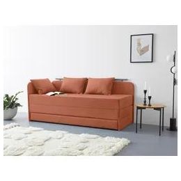 Polsterliege Maintal "Diana", orange (terra), B:84cm, Komplettbetten, mit Stauraum